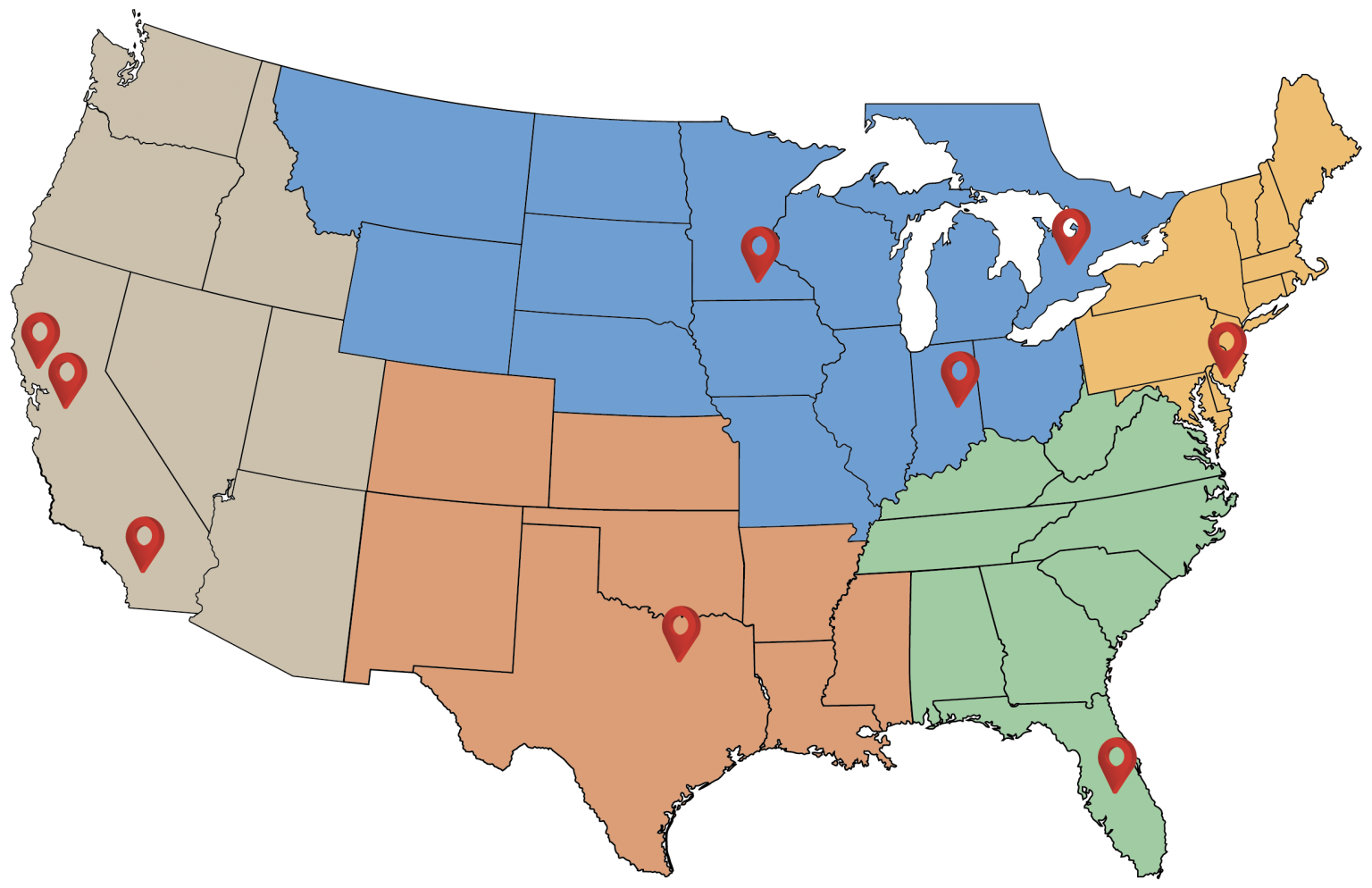 Locations of our World-Class Facilities | ABC Companies